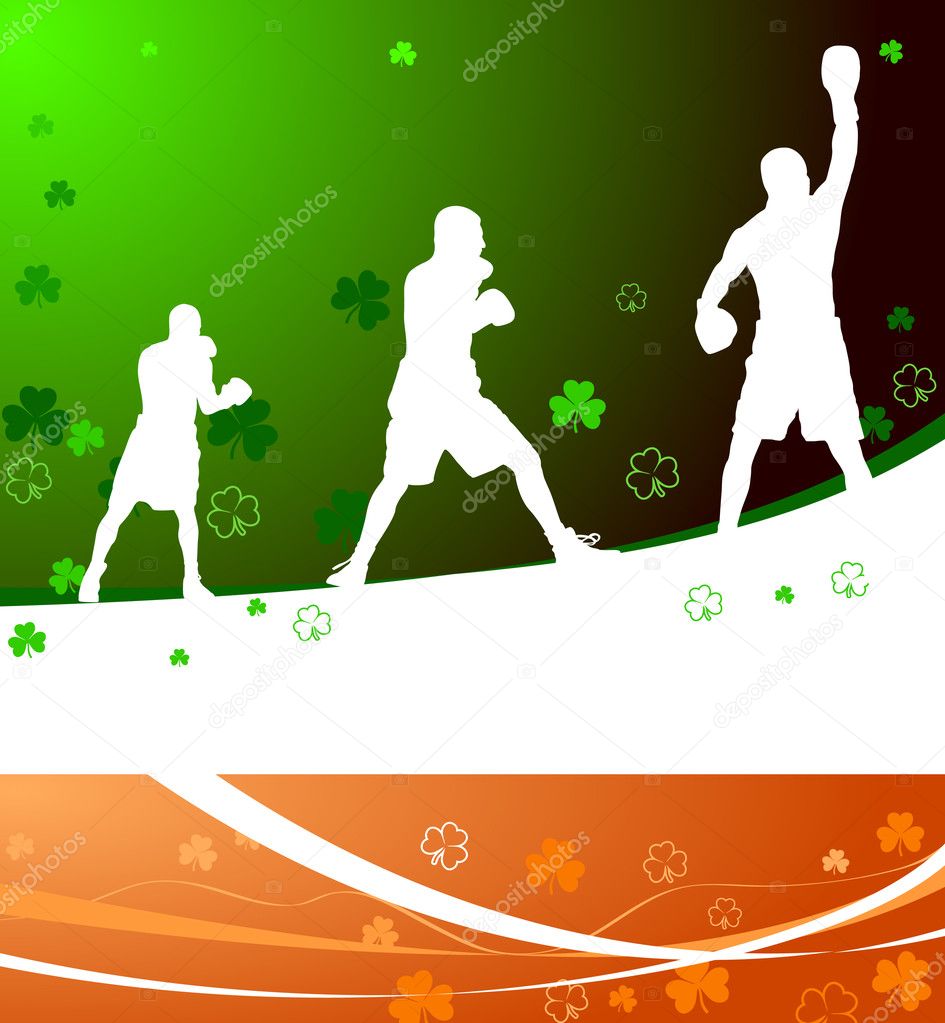 Boxing on st. patricks day background Stock Vector by ©iconspro 6087065