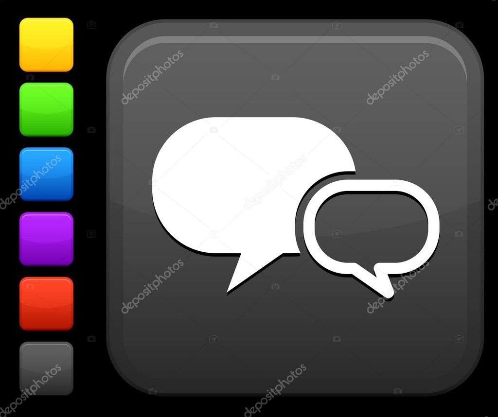 Chat room icon on square internet button Stock Vector Image by ...