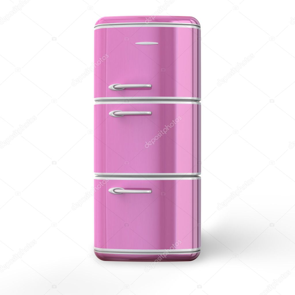 Růžové retro lednice — Stock Fotografie © strejman #5971614