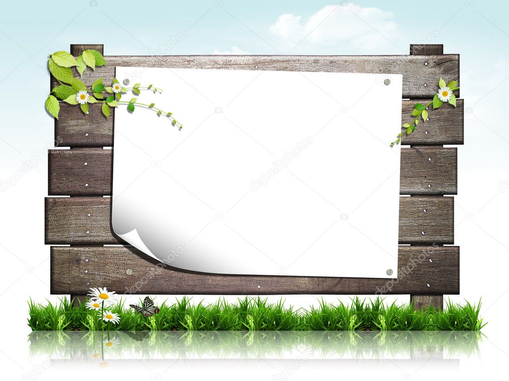 Blank note paper on wood board — Stock Photo © Moguchev #6273470