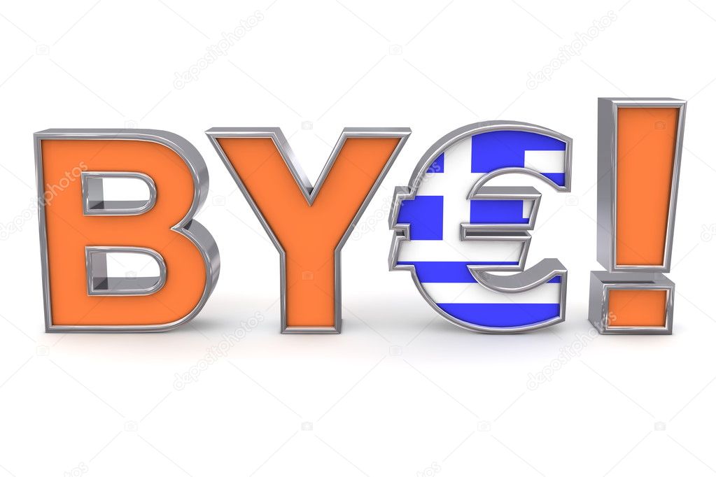 Bye! Greek Euro - Euro Symbol — Stock Photo © PixBox #5585759