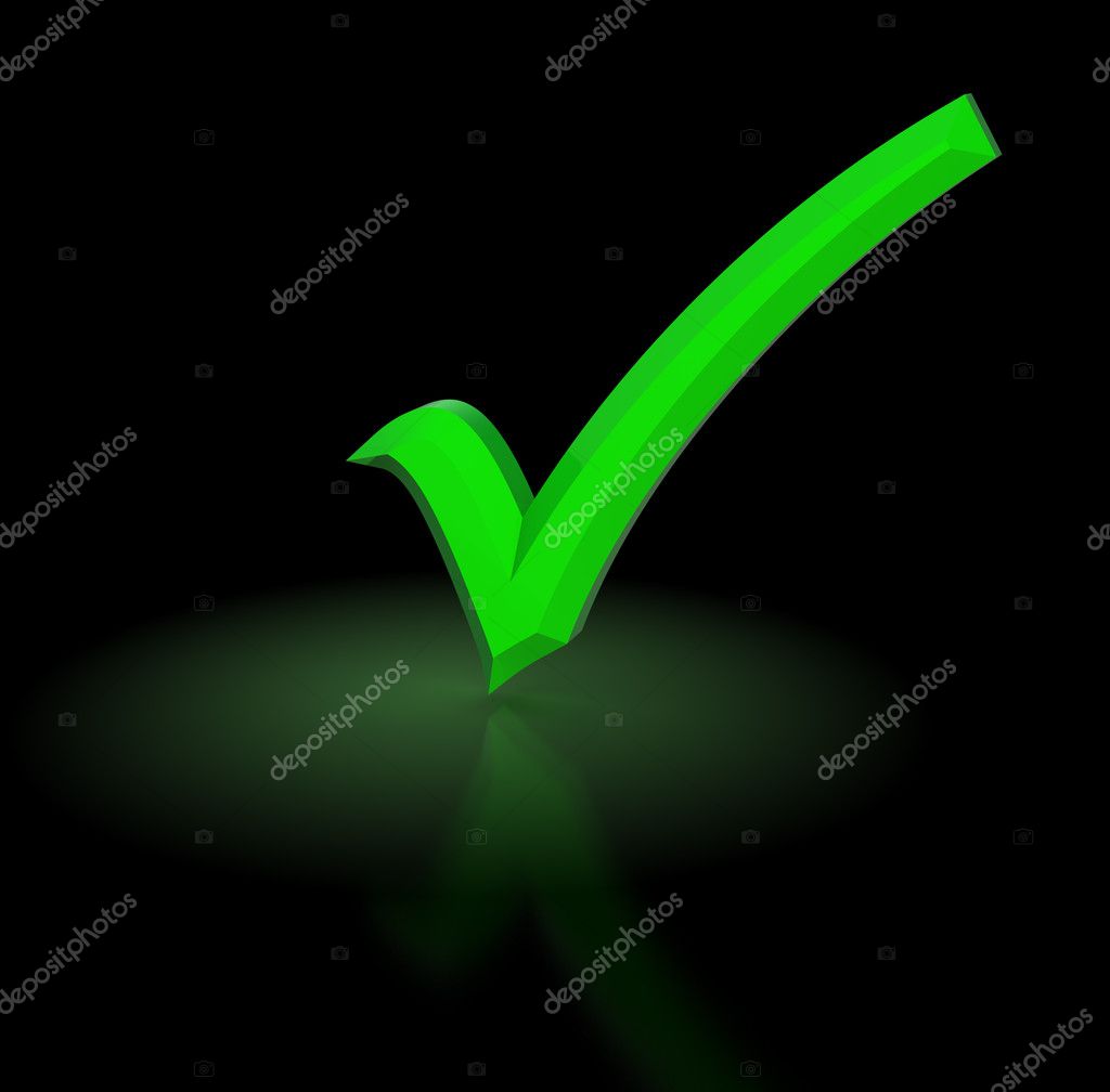 Green checkmark Stock Photo by ©mmaxer 6465515