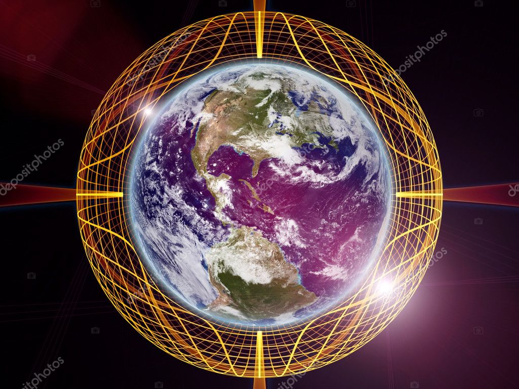 Earth on Grid — Stock Photo © agsandrew #6133635