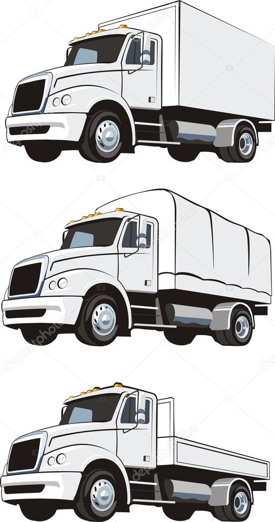 Three lorries Stock Vector Image by ©kokandr #5660871