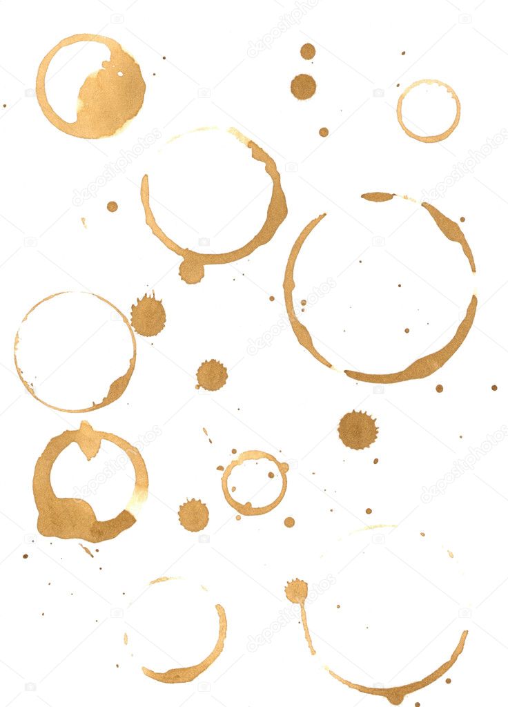 Prints of coffee spilled on the paper Stock Illustration by ©AndreyKr ...