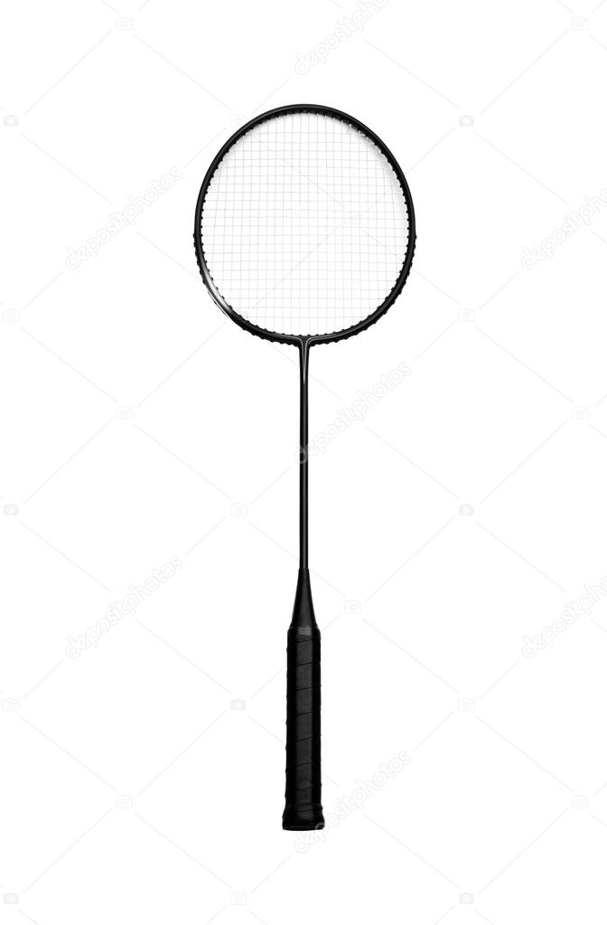 Badminton racket on a white background. Studio isolated. Stock Photo by ...