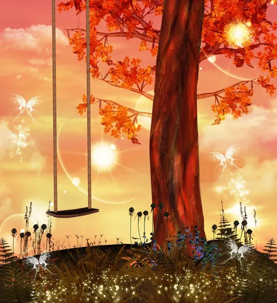 Enchanted Nature Series Pond Dark Forest Water Lilies Shining Lights ...