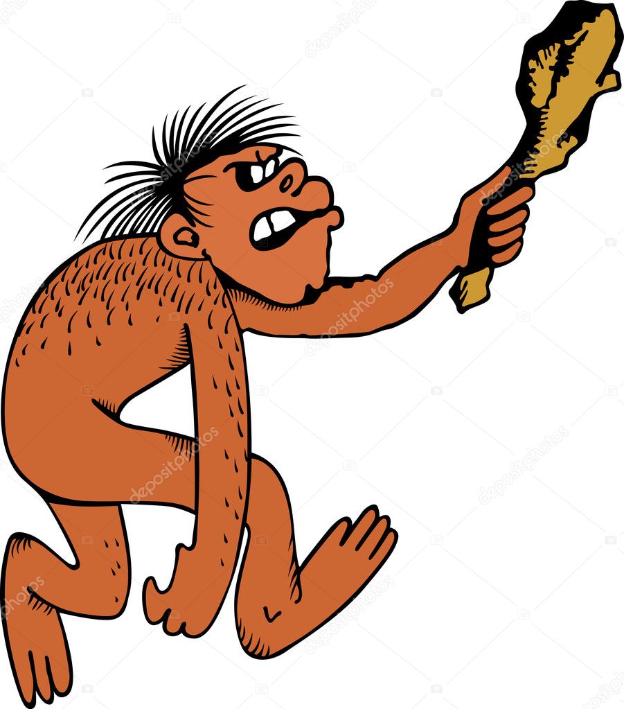 Primitive man — Stock Vector © Den.Barbulat #6289717