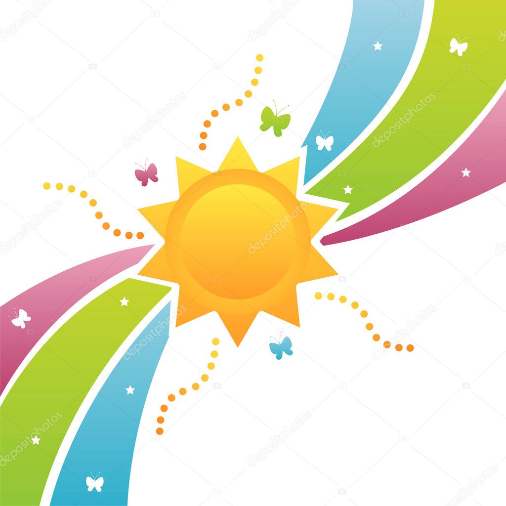 Sun Background Vector 4