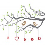 Two love birds and love tree Stock Vector Image by ©lina_s #6503255
