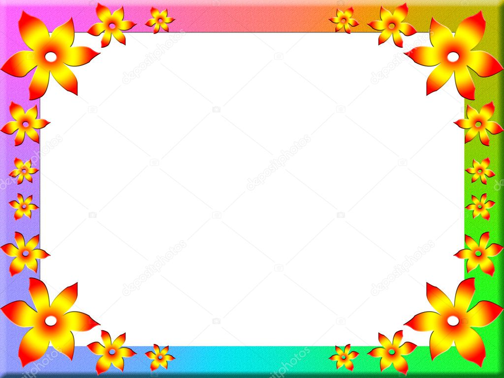 Multi-colored frame with flowers ⬇ Stock Photo, Image by © lina0486 ...