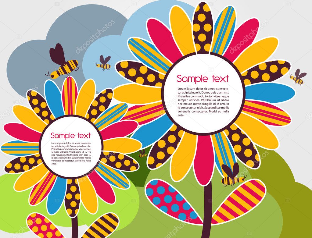 Two flowers Stock Vector by ©suriko 5573481