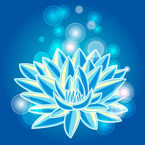 Blue Lotus Flower Graphic