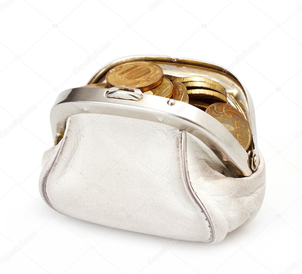 Open purse with gold coins — Stock Photo © sergeyksen #6682849