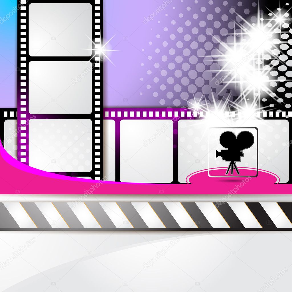 Illustration with film frames Stock Vector Image by ©Merlinul #6530697