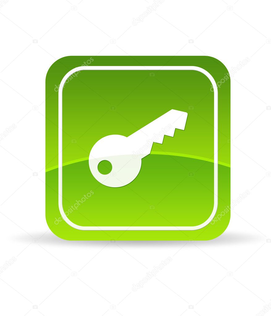Green Key Icon — Stock Photo © kbuntu #5856533