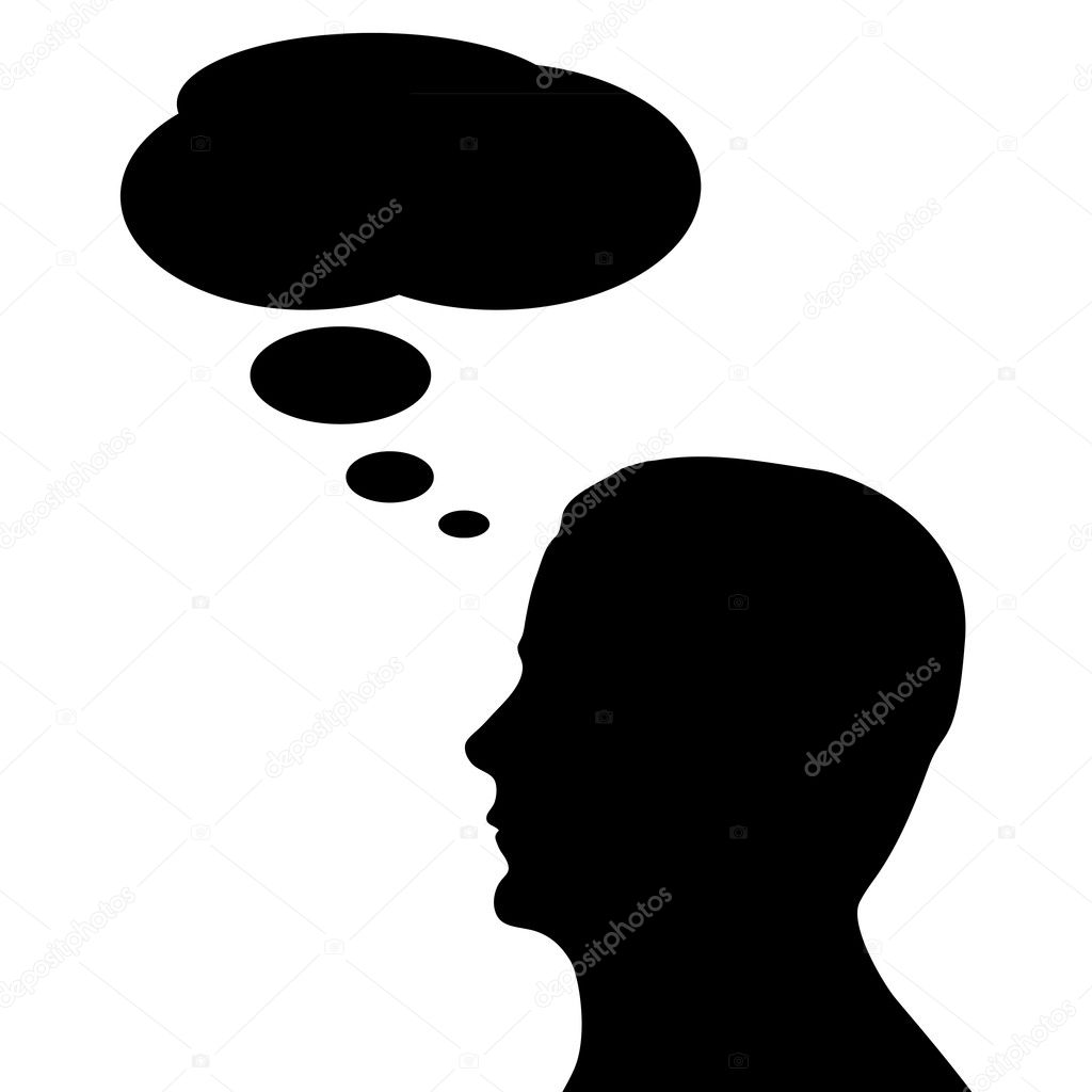 Silhouette head - Chat Bubbles Stock Photo by ©kbuntu 6565215