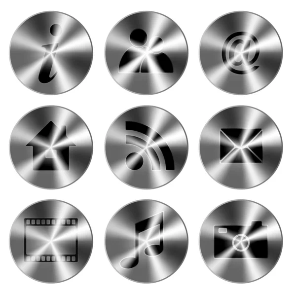 Metallic icons Vector Art Stock Images | Depositphotos