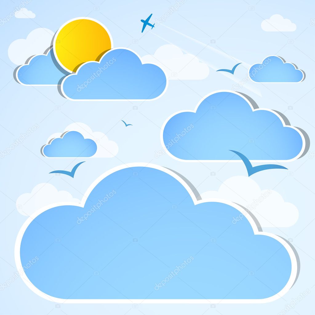 Good weather background. Blue sky with clouds — Stock Photo © KrulUA ...