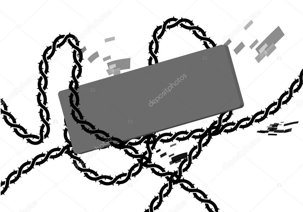 Abstract name tag and chain — Stock Photo © payphoto #5543921