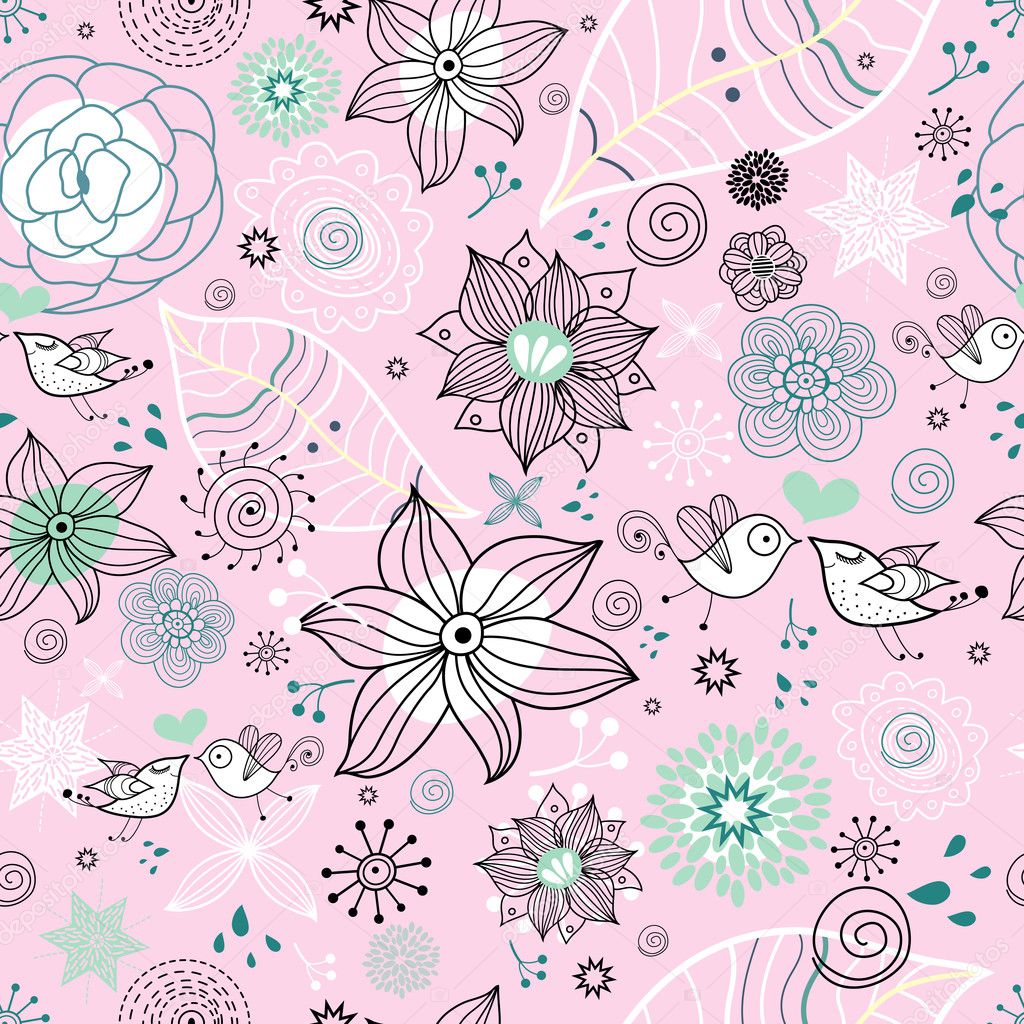 Graphic Floral Pattern — Stock Vector © Tanor 5794277