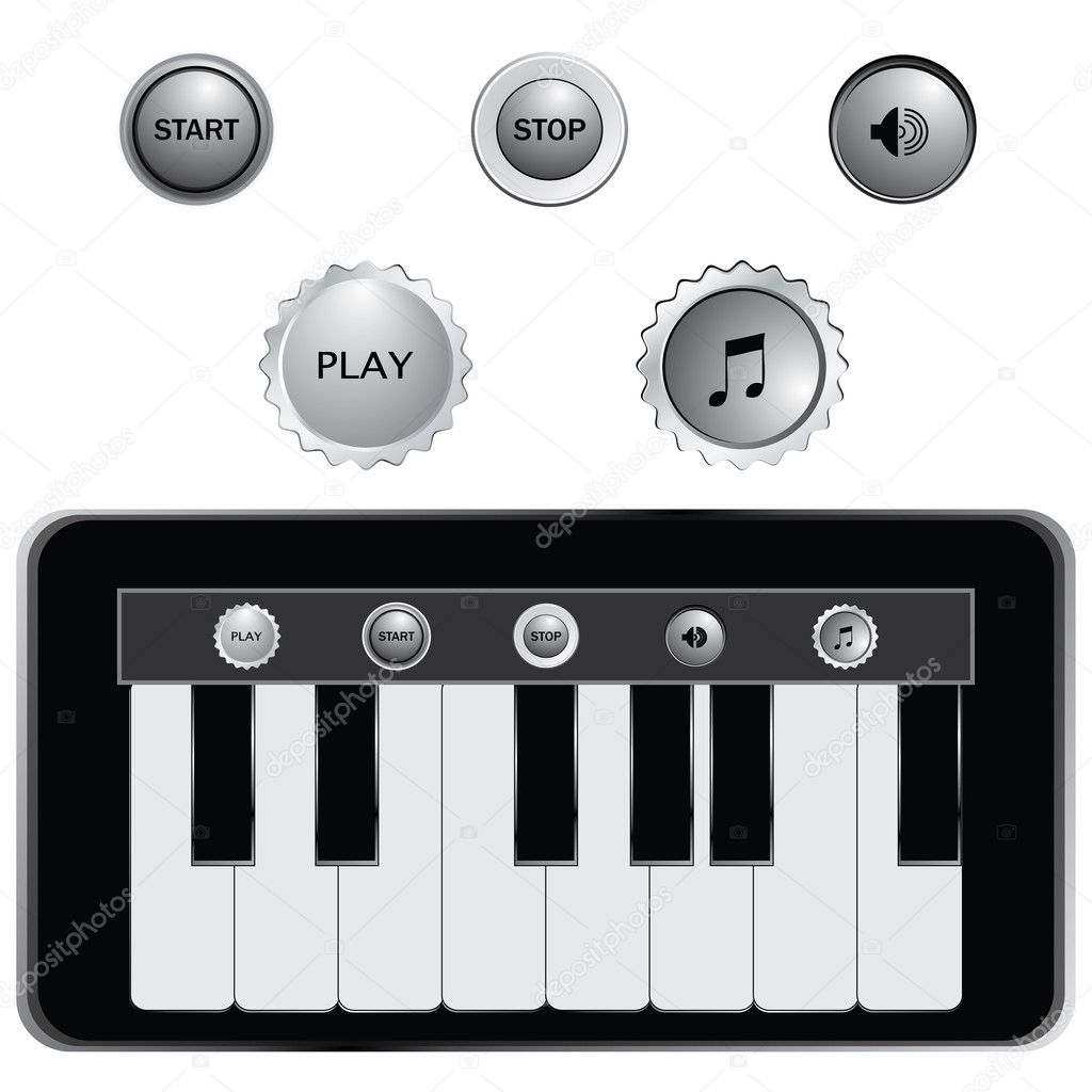 Vector piano keys Stock Vector Image by ©place4design #6003980