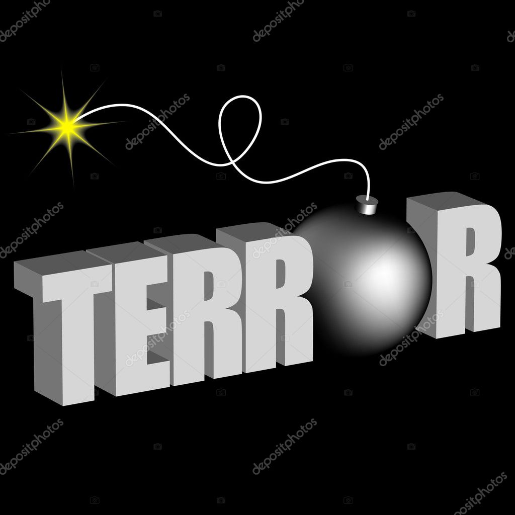 Word terror with bomb — Stock Vector © alekup #6108771