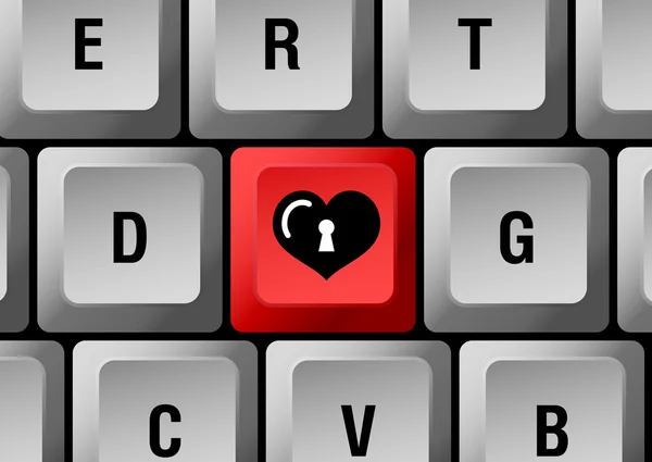 Keyboard with heart Stock Vector Image by ©Thomaspajot #5234149