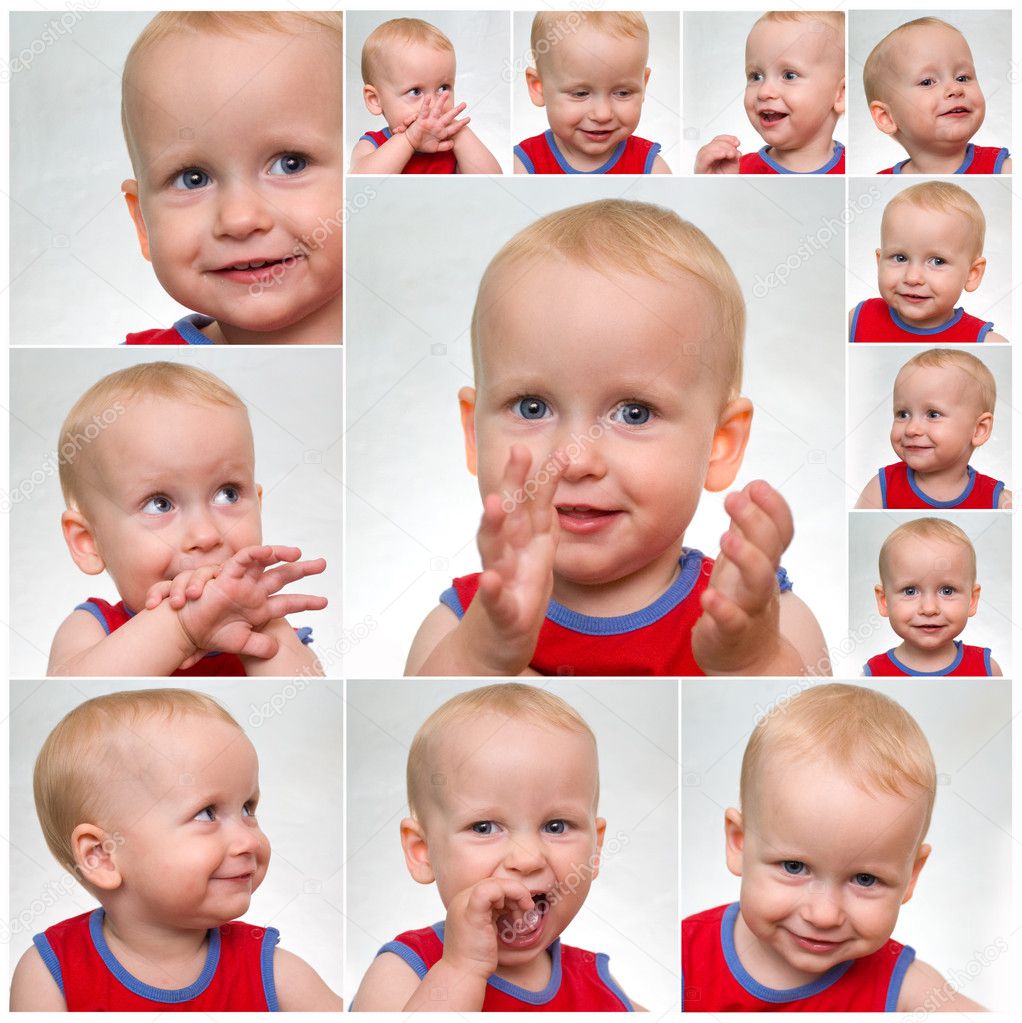 Pictures: funny face baby | Funny face baby — Stock Photo ...