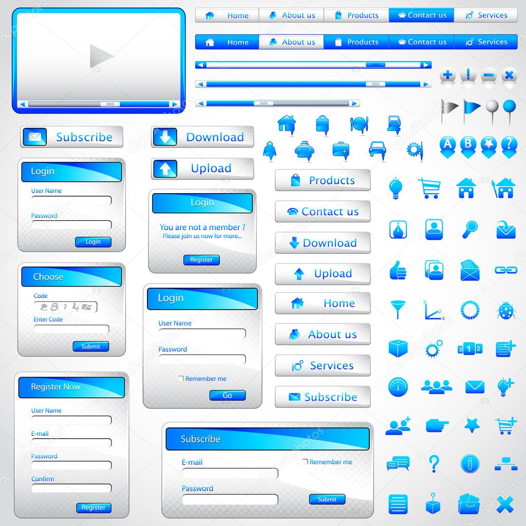Web Template — Stock Vector © vectomart #6377450