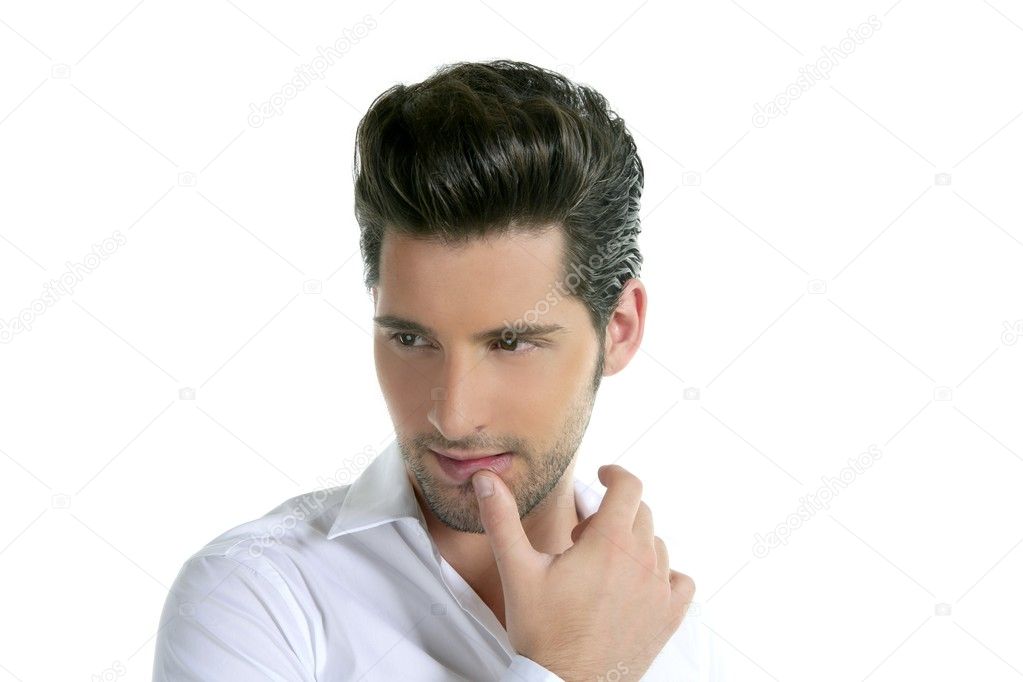 Handsome young man portrait posing Stock Photo by ©lunamarina 5497309