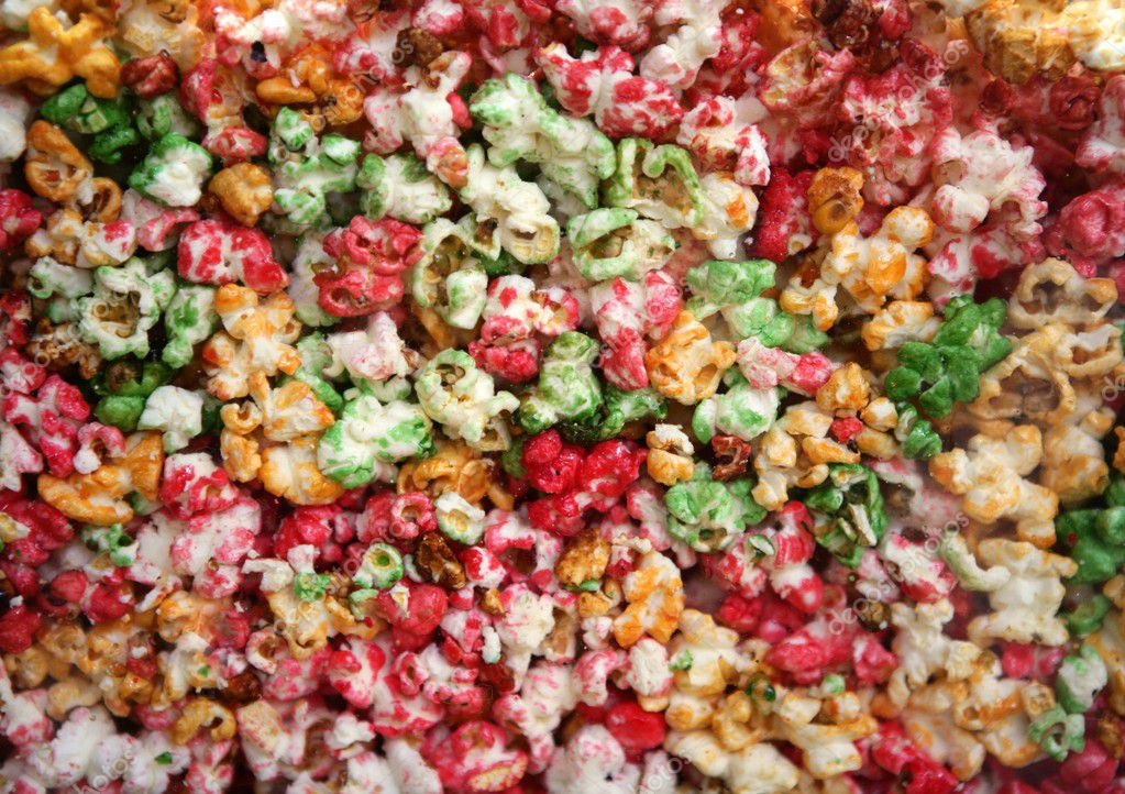 Multi color, sweet pop corn macro Stock Photo by ©lunamarina 5501879