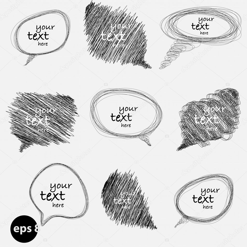 Hand drawn speech Stock Vector Image by ©Pearldust #5642741