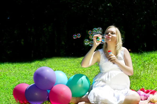Woman blowing bubblegum and happy msn Stock Photos, Royalty Free Woman ...