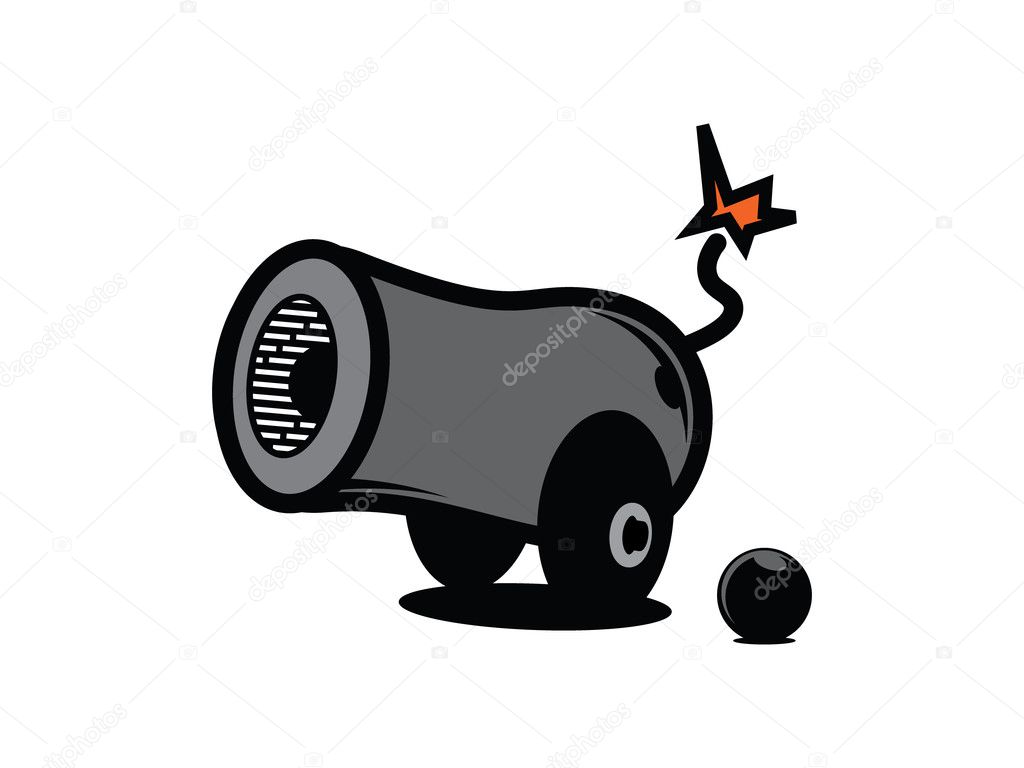 Cartoon Cannon — Stock Vector © burtonarts #5825890