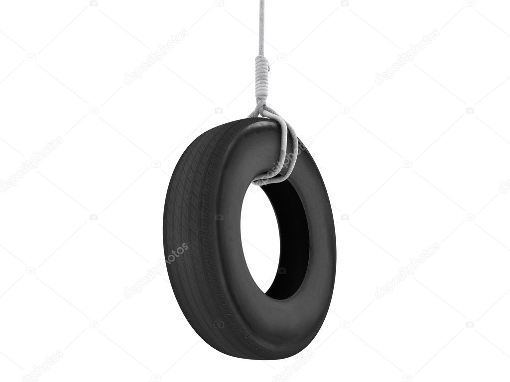 Tire-swing on the rope Stock Photo by ©Nmorozova 5398210