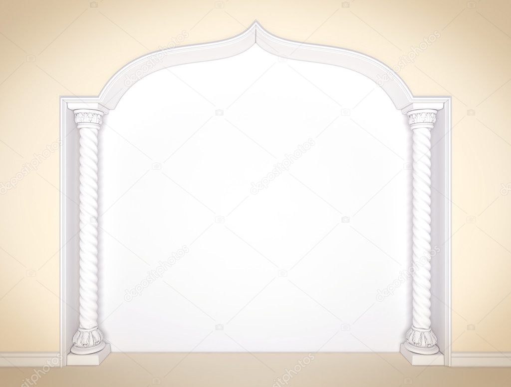 Arch in the eastern style, with columns — Stock Photo © NaPev #6345128