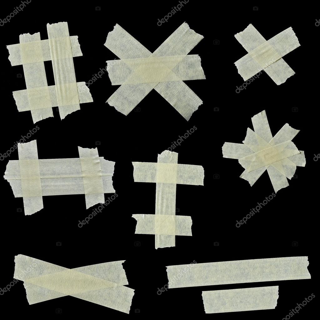 Masking tape isolated on black background — Stock Photo © dusan964 #5425689