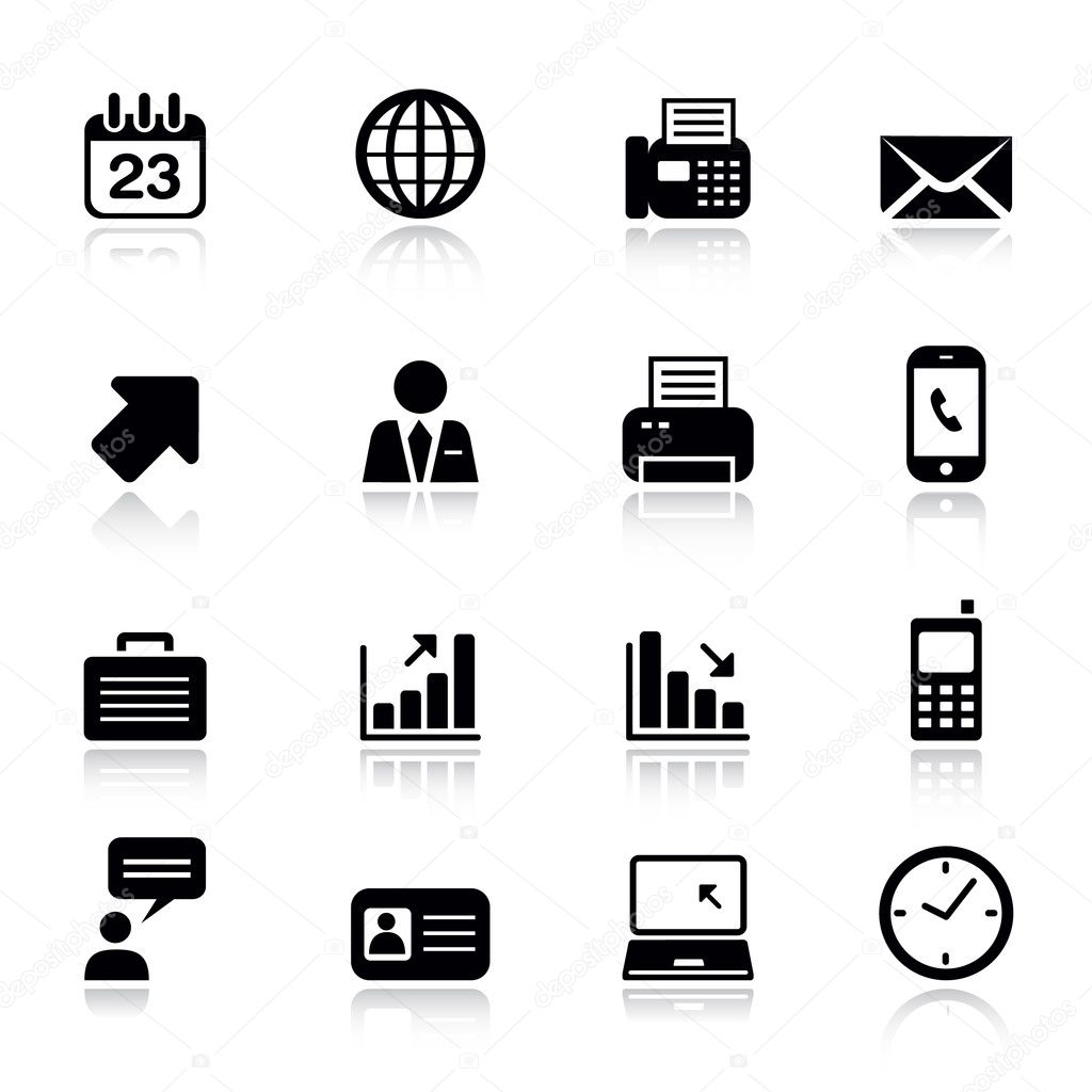 Basic - Office and Business icons Stock Vector by ©franciscabrel 5531276