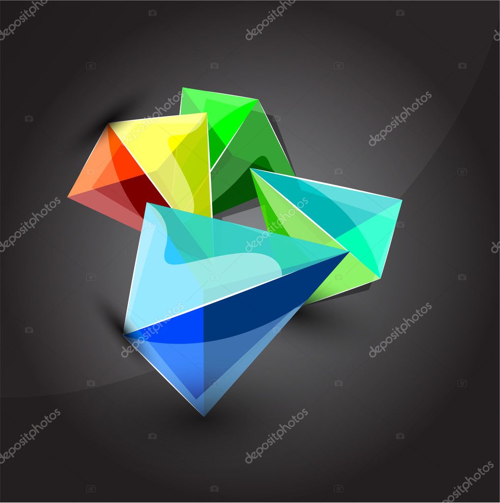 Glass transparent pyramid background Stock Vector by ©akomov 6021967