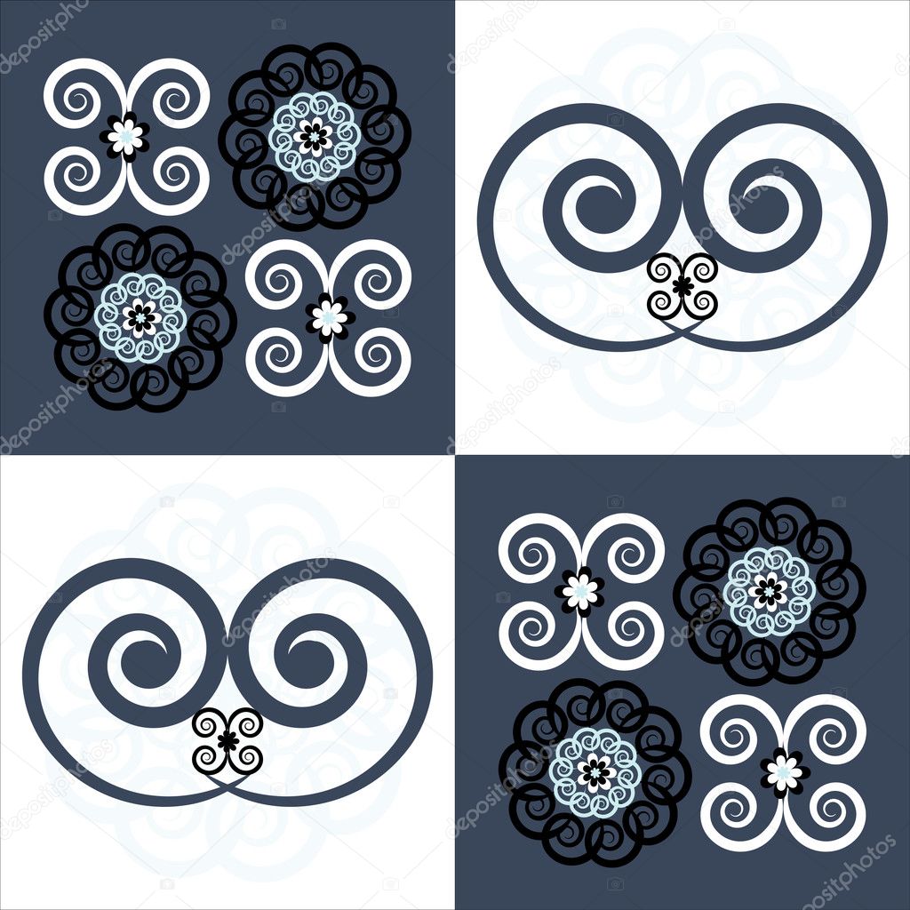 Flower square background Stock Vector by ©elena610 5636409