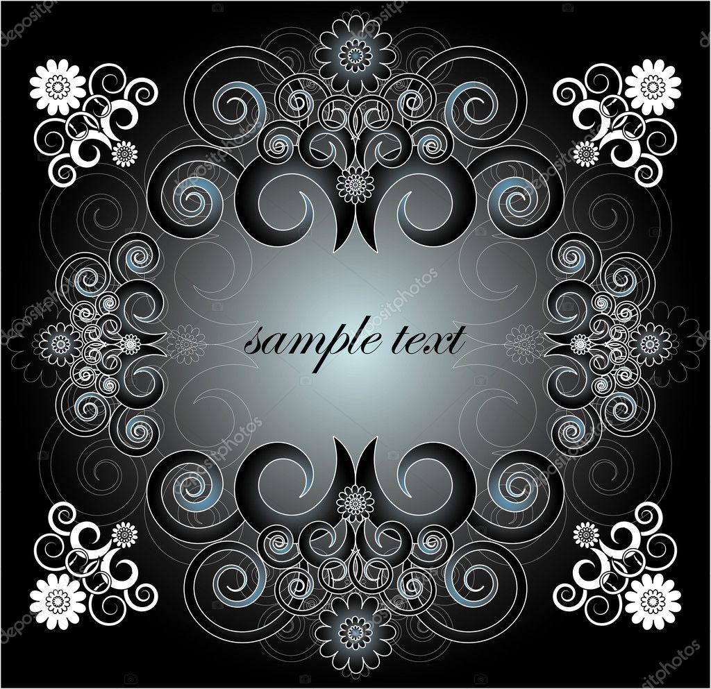 Decorative framework with flower Stock Vector by ©elena610 5787316