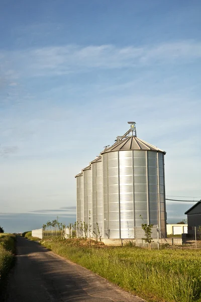 Silo in beautiful landscape with dramatical light Stock Photo by ...