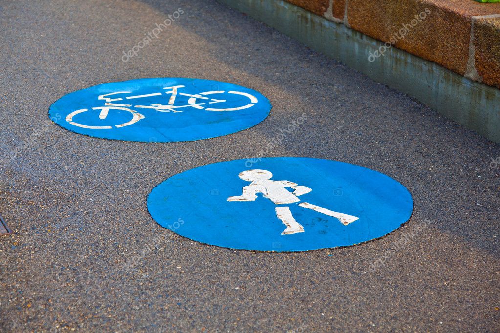 Symbol for pathway and icon for pedestrians — Stock Photo © Hackman ...