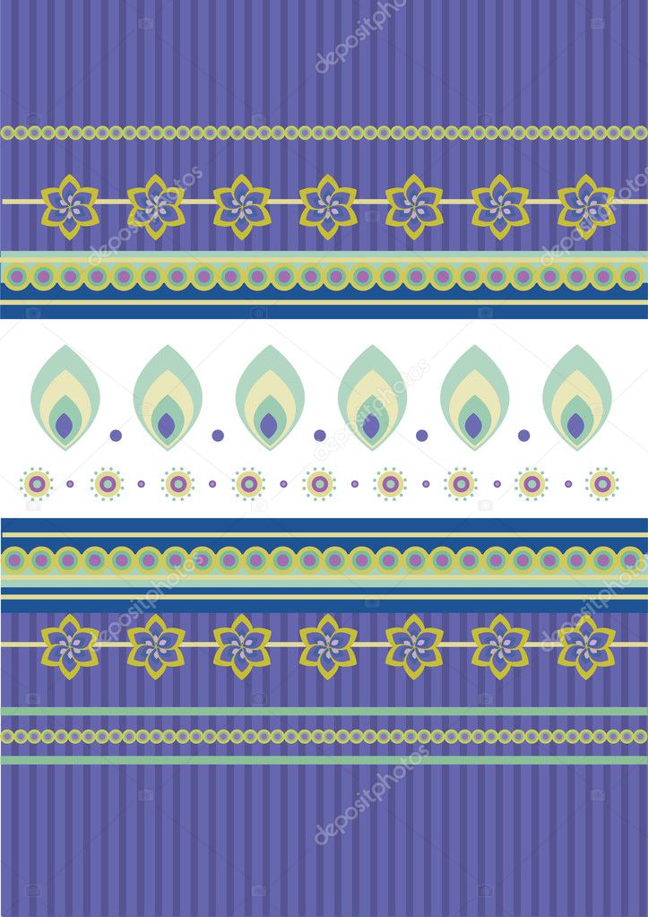 Indian pattern wallpaper design — Stock Vector © alkkdsg #5491810