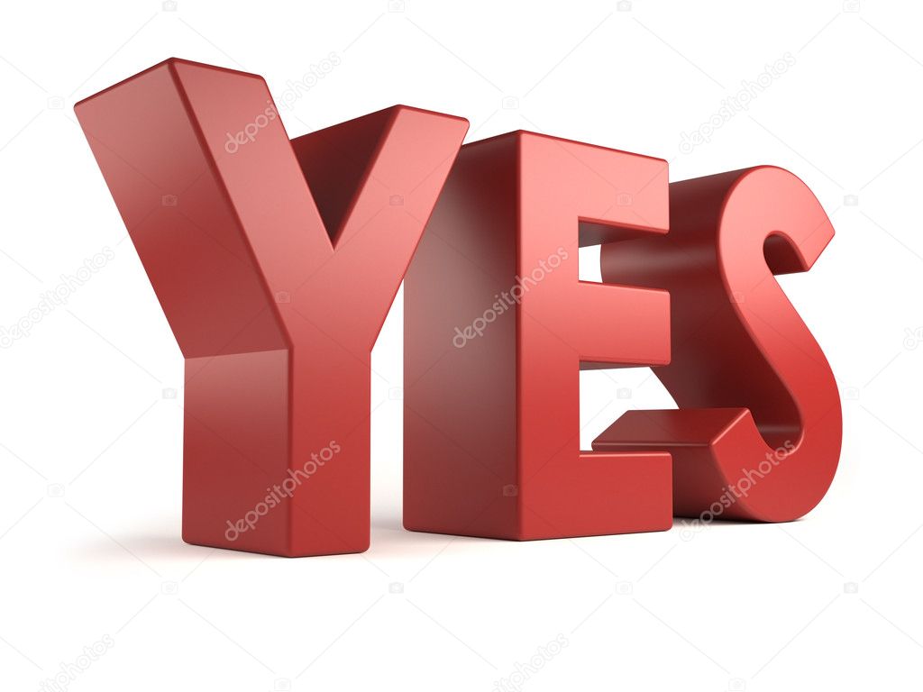 Big 3d word - yes — Stock Photo © anhoog #5774052