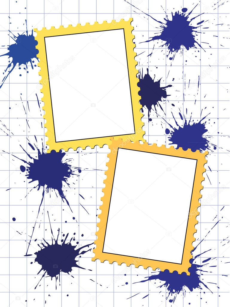 Vector postage stamps frame pattern — Stock Vector © 100ker #5629881