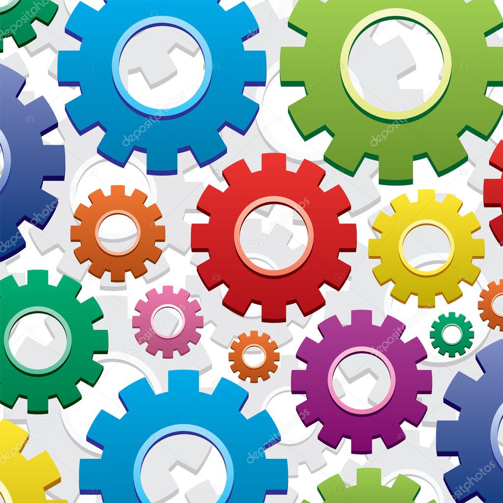 Colorful gears — Stock Vector © dmstudio #6272857 Colorful gears — Stock Vector © dmstudio #6272857