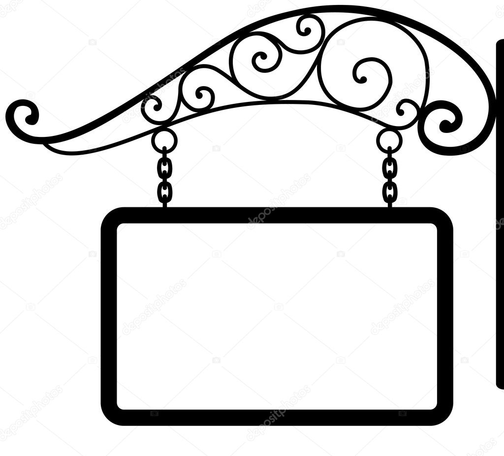 Signboard and retro metal decoration — Stock Vector © dmstudio #6459796