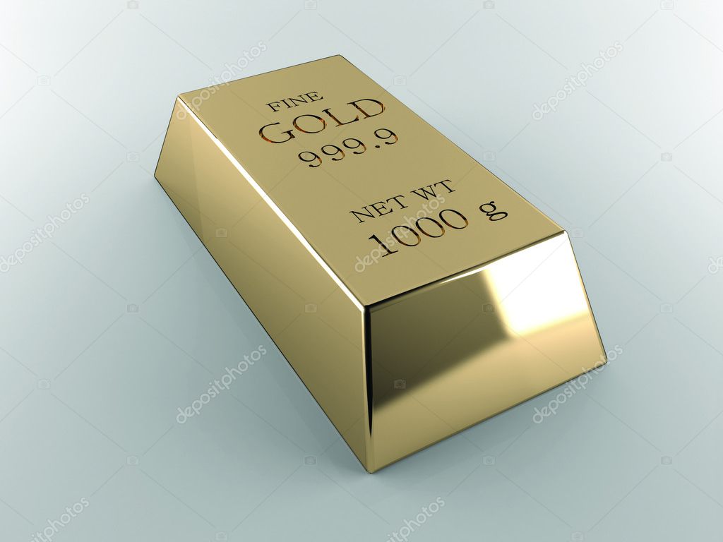 Lingote de oro peso 1 kg — Foto de Stock #5725571